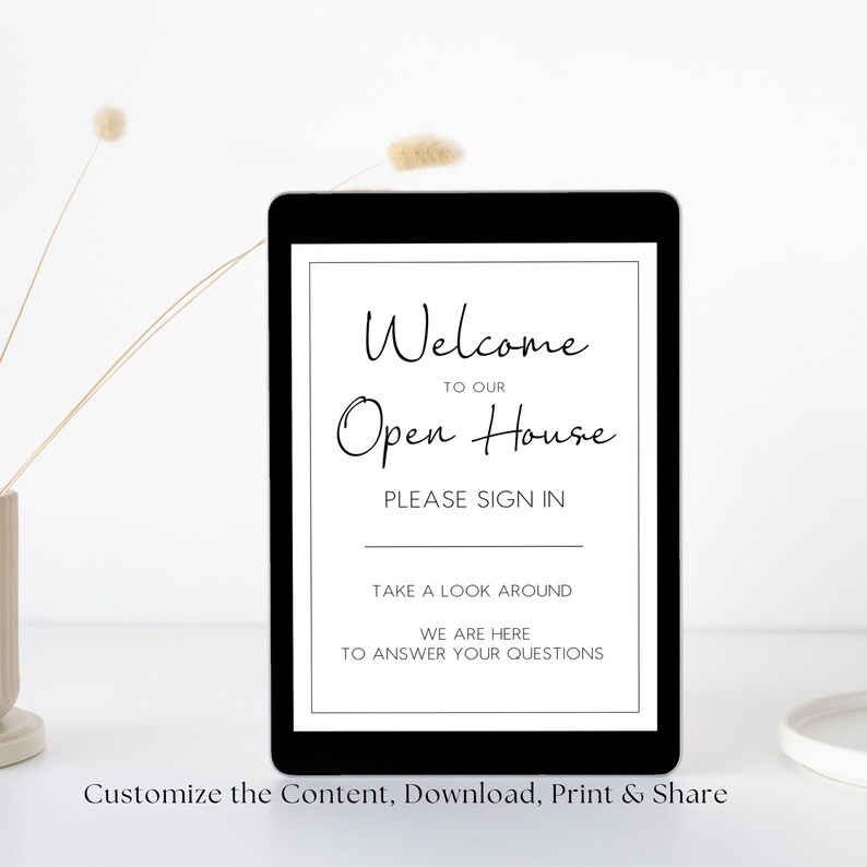Editable Open House Sign in Sheet, Realtor Open House Form, Real Estate ...