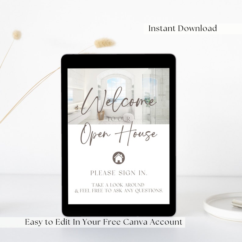 Editable Real Estate Open House Sign in Sheet Template, Realtor ...