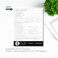 Client Intake Form for a Real Estate Investment Firm Business - Etsy