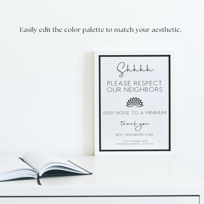 Airbnb Noise Rules Sign: Respect the Neighbors (printable Template) - Etsy