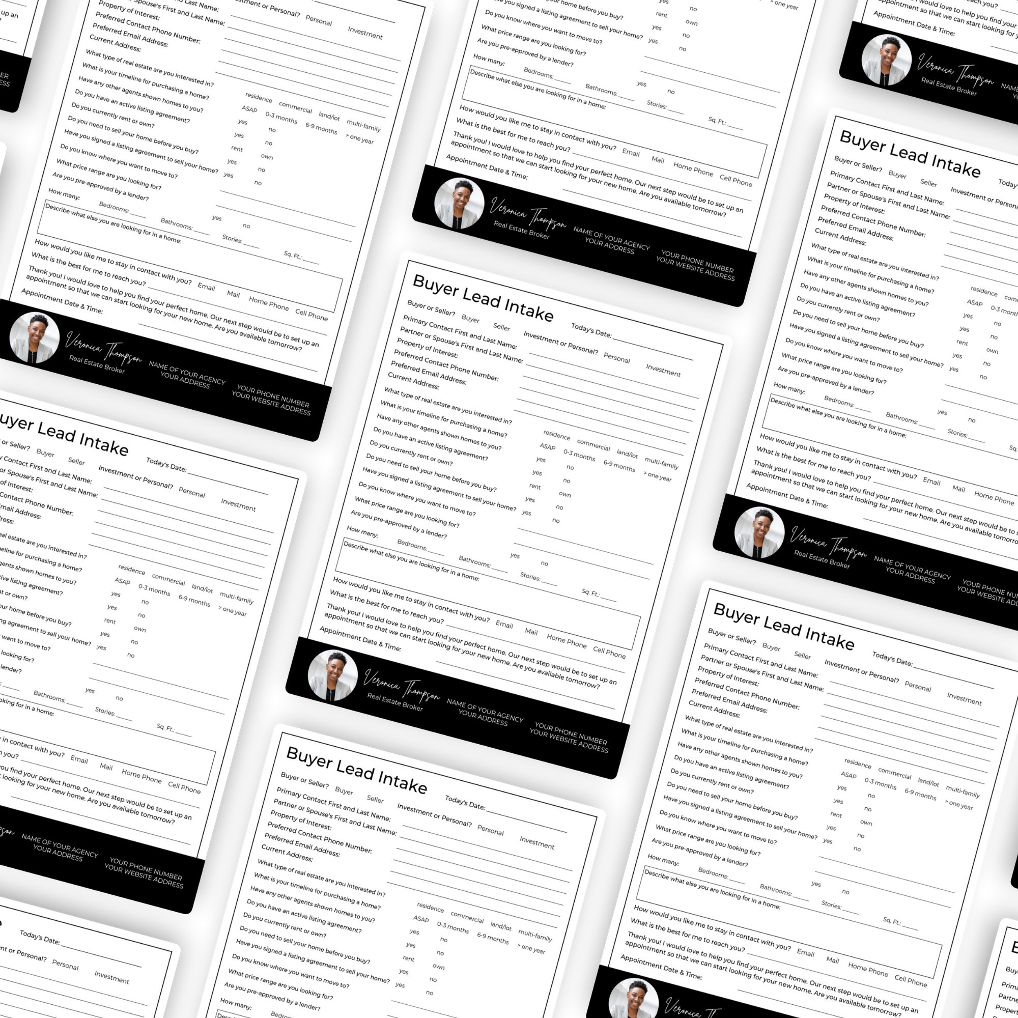 Editable Real Estate Lead Intake Sheet, Printable Buyer Questionnaire ...