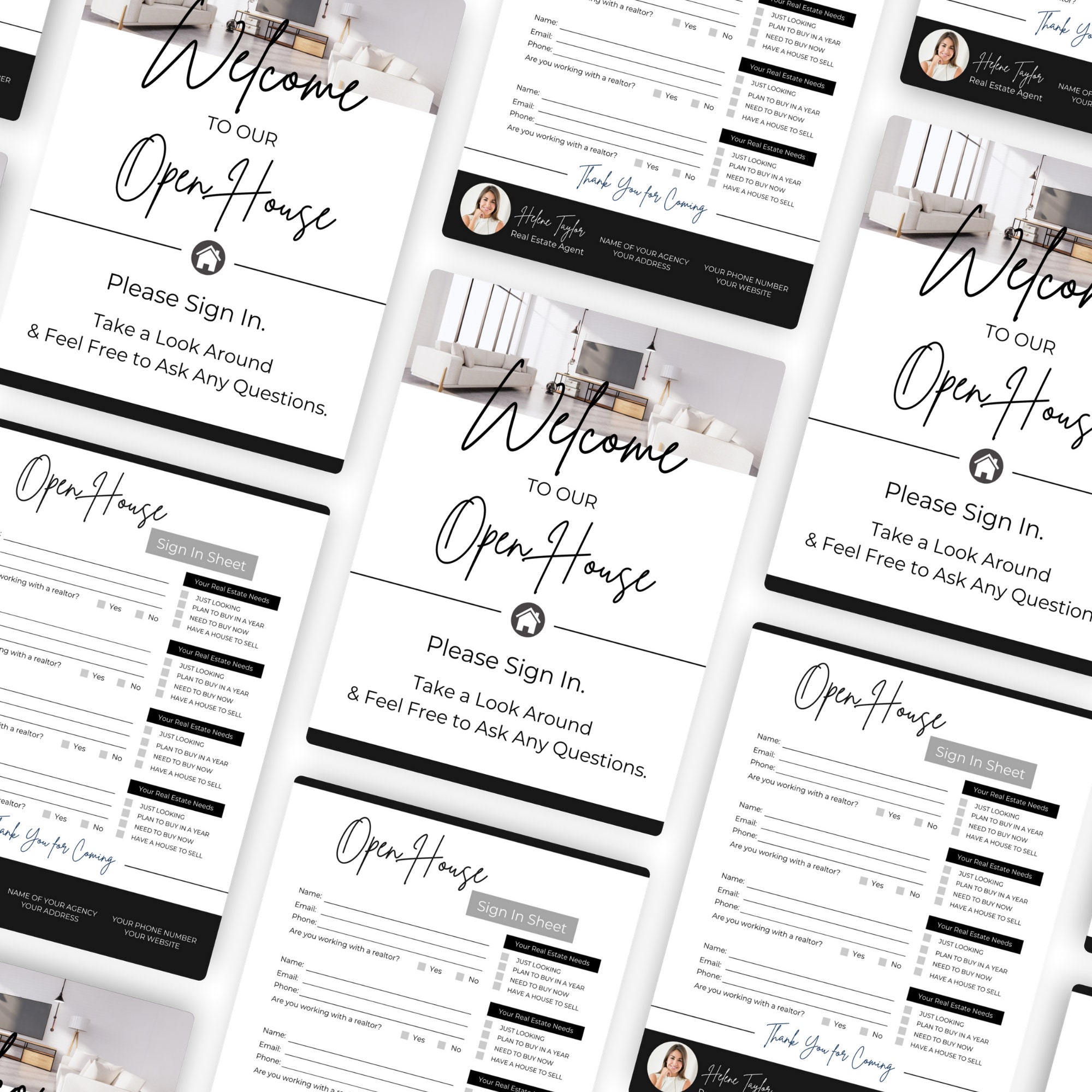 Editable Open House Sign in Sheet, Realtor Open House Form, Real Estate ...