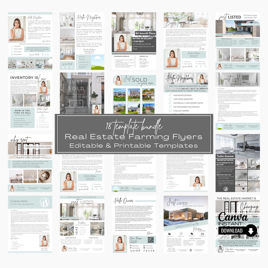 Real Estate Letter Bundle, Real Estate Farming Letter, Realtor ...