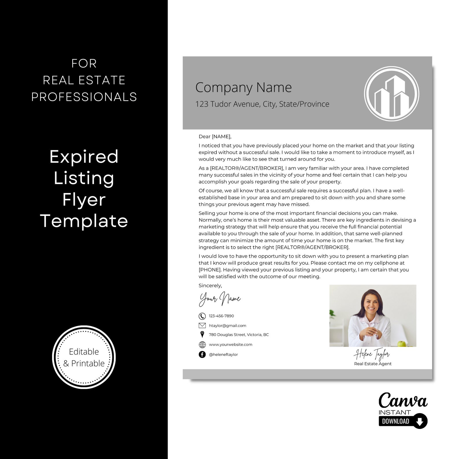 Expired Listing Letter, Real Estate Expired Letter, Real Estate Flyer ...