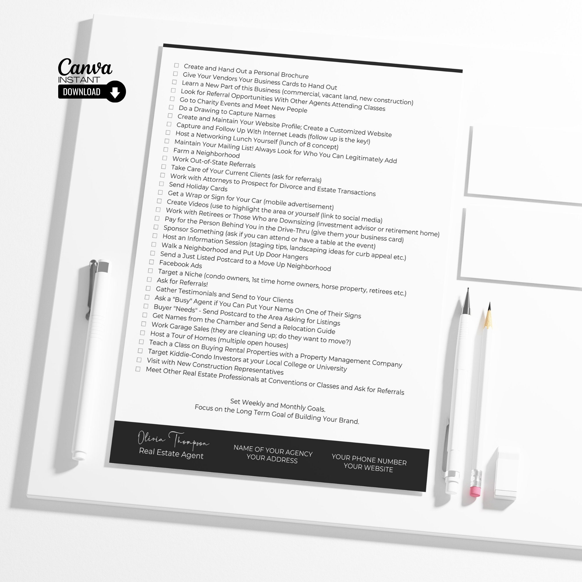 Real Estate Agent Prospecting Checklist, Realtor Prospecting Checklist ...