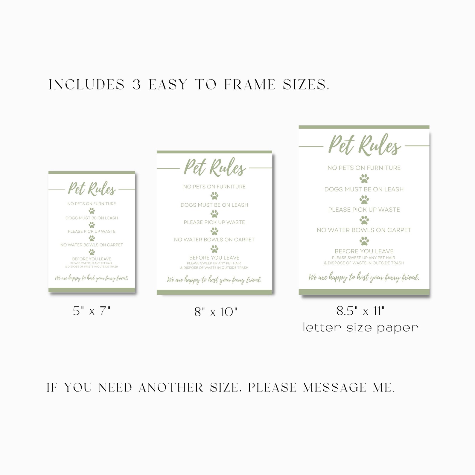 Airbnb Pet Rules Sign: Editable Printable Template - Etsy