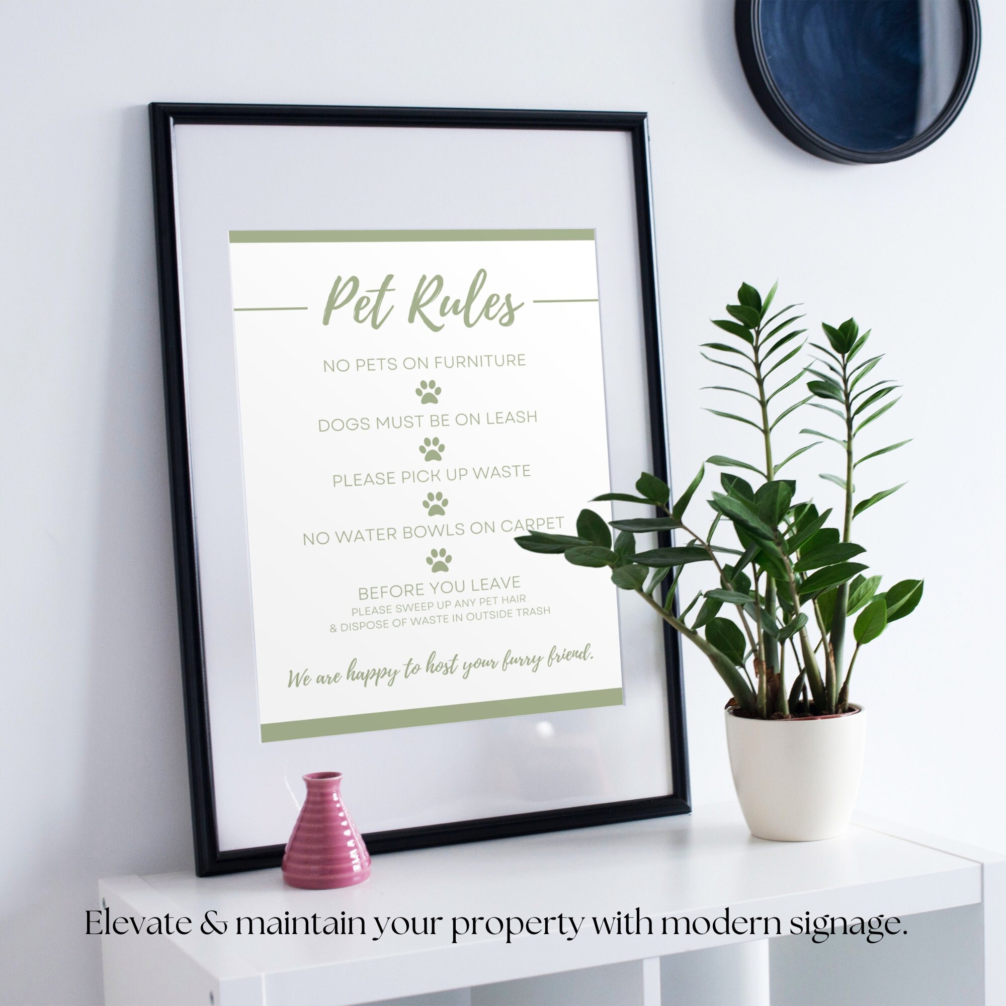 Airbnb Pet Friendly, Airbnb Pet Rules Sign, Airbnb Printable, Pet Rules ...