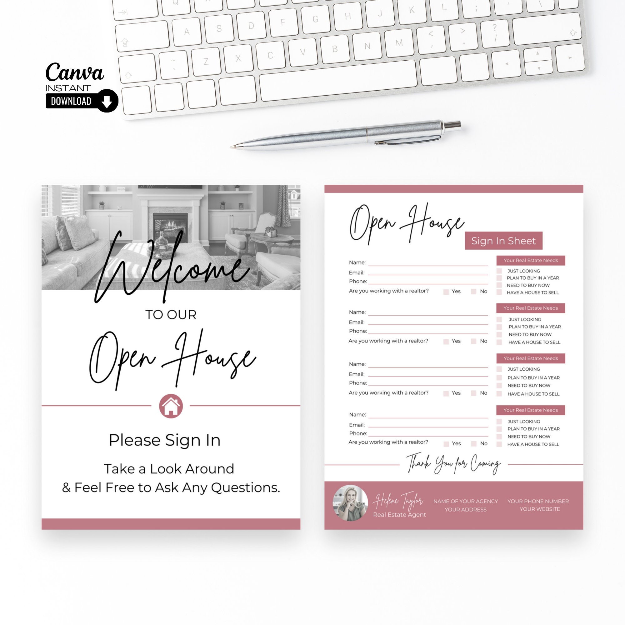 Editable Open House Sign in Sheet Realtor Open House Form - Etsy