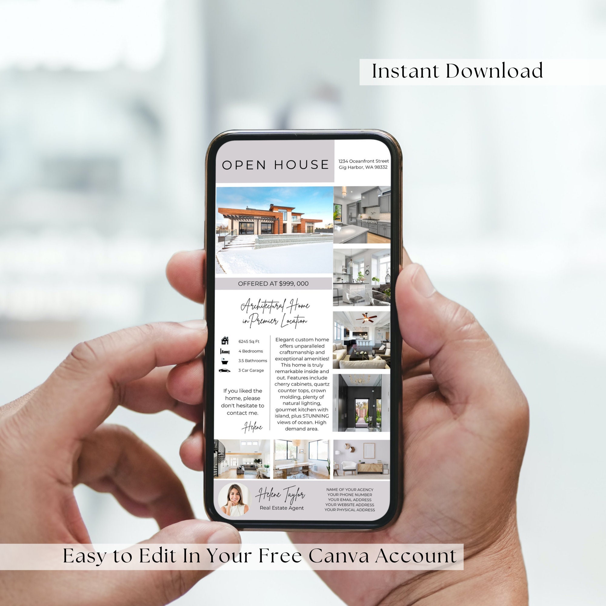 Mobile Open House Flyer Template: Real Estate Marketing (canva) - Etsy