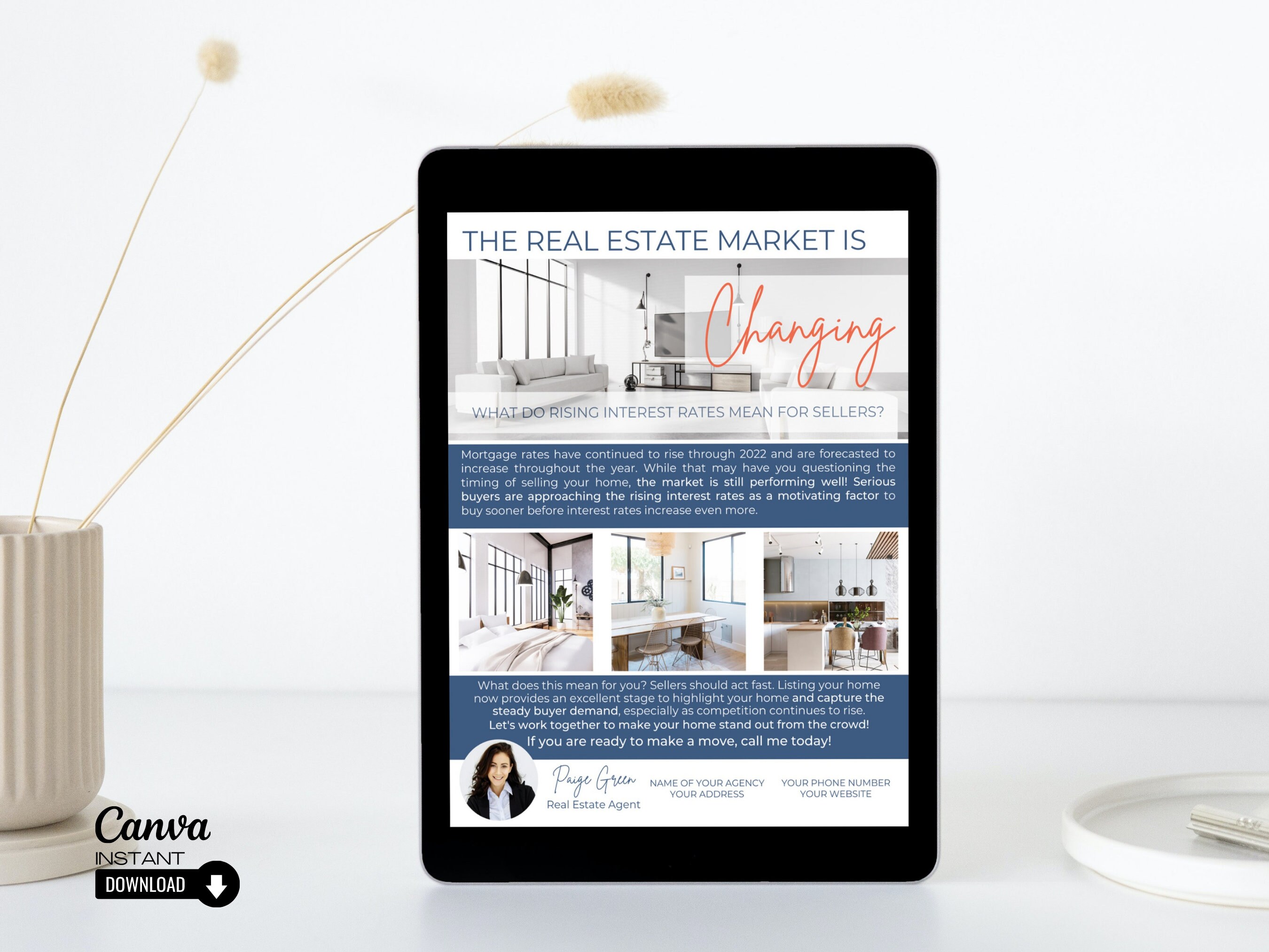 Rising Interest Rate Letter Real Estate Interest Rate Flyer - Etsy