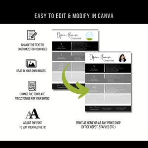 Open House Task Checklist, Printable Open House Marketing Template ...