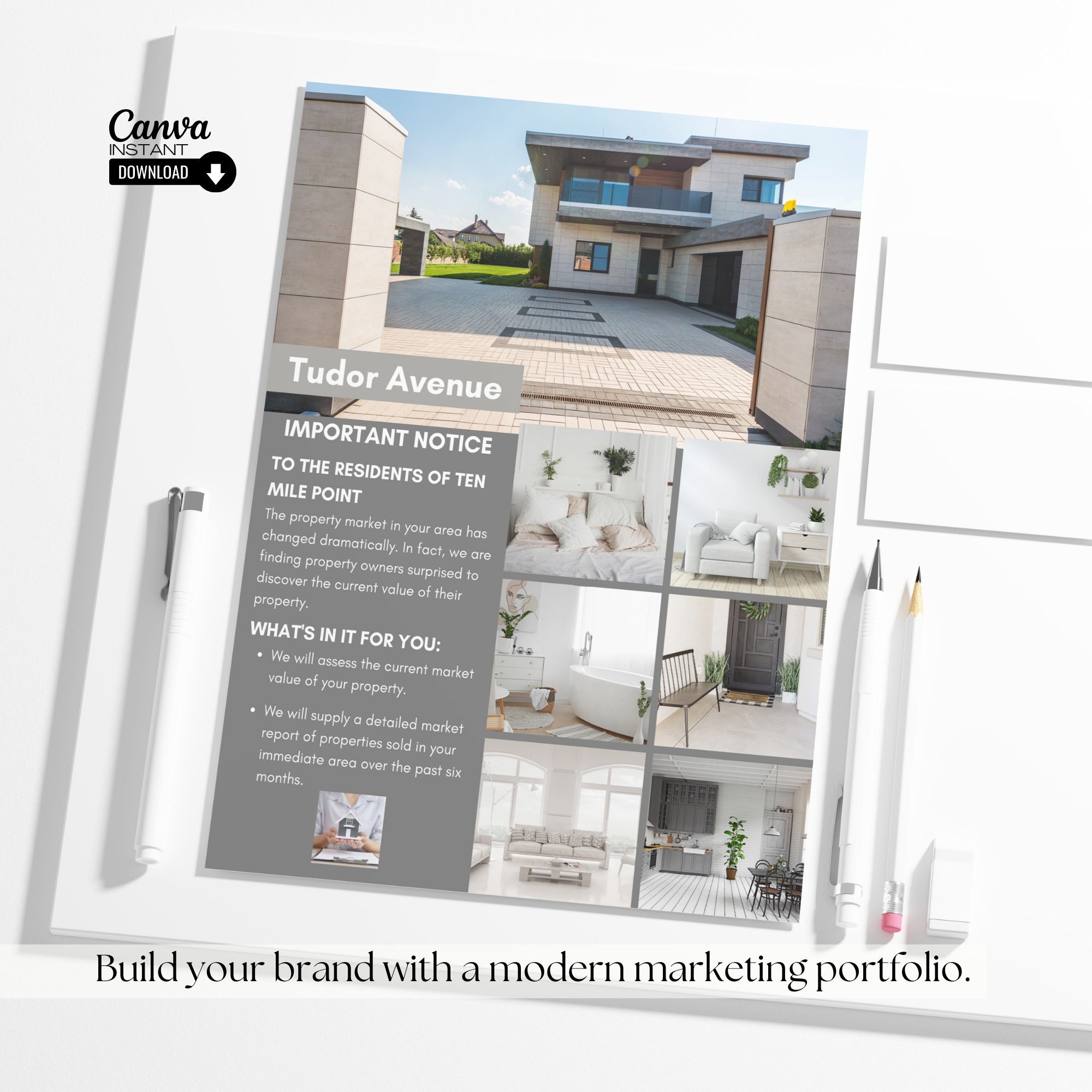 Editable Real Estate Introduction Flyer, Printable Real Estate Agent ...