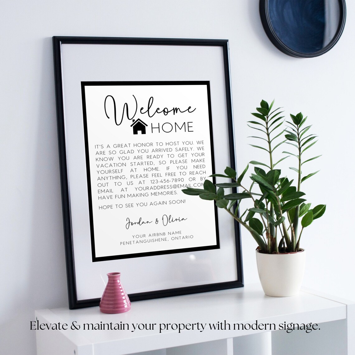 Editable Airbnb Welcome Sign Guest Arrival Poster Welcome - Etsy