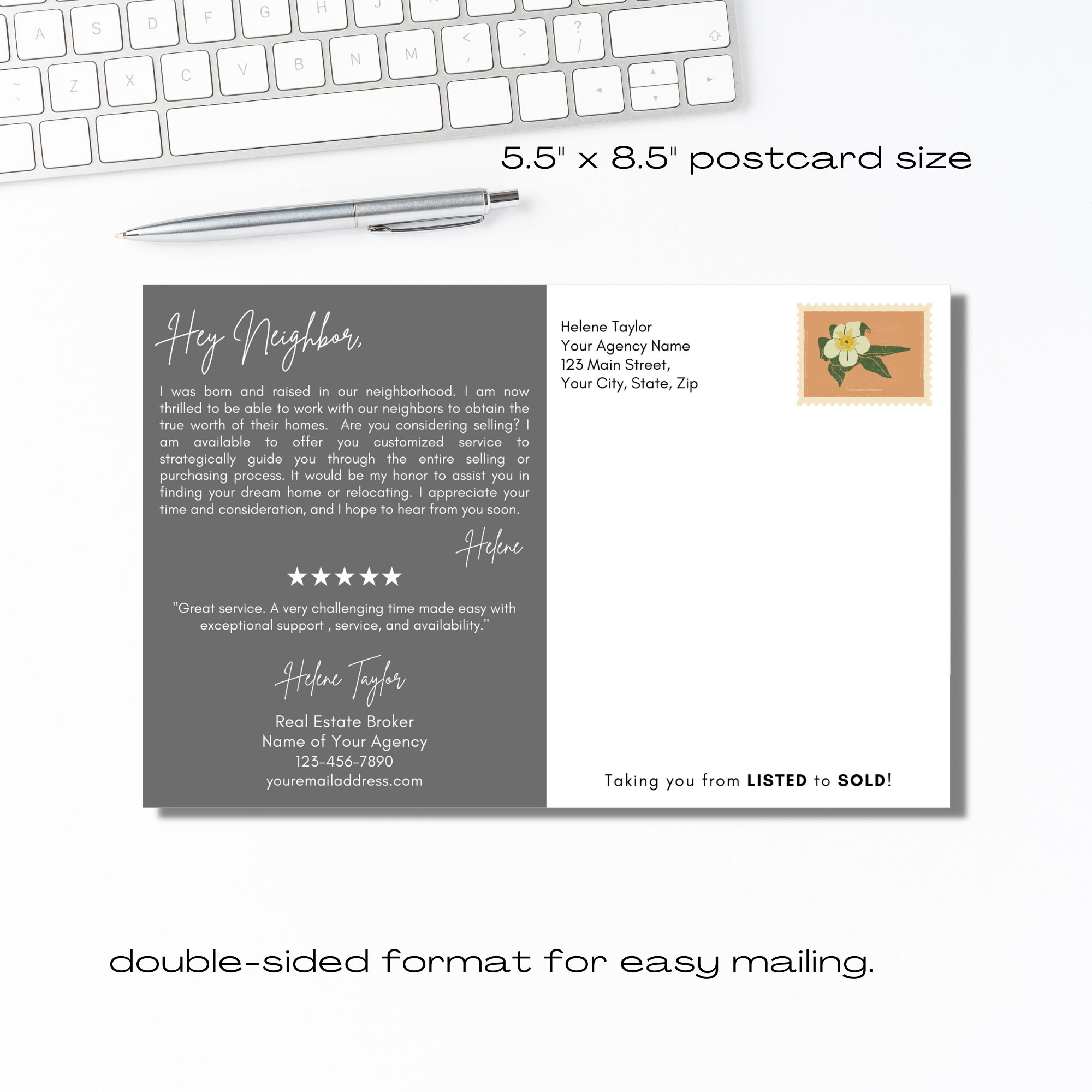 Editable Real Estate Market Updated Postcard Bundle, Printable Real ...