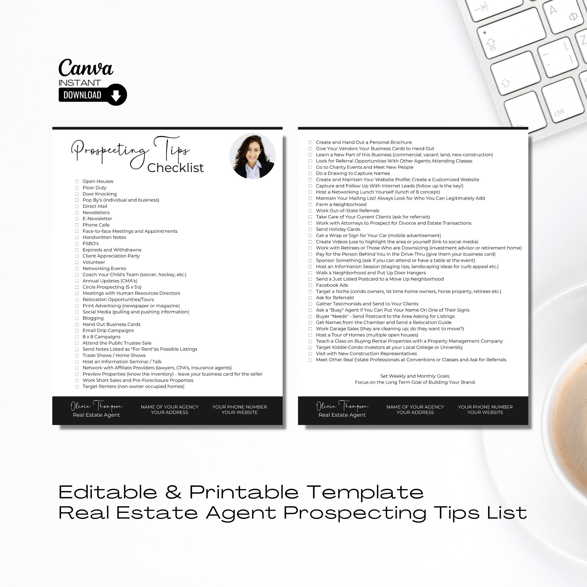 Real Estate Agent Prospecting Checklist, Realtor Prospecting Checklist ...