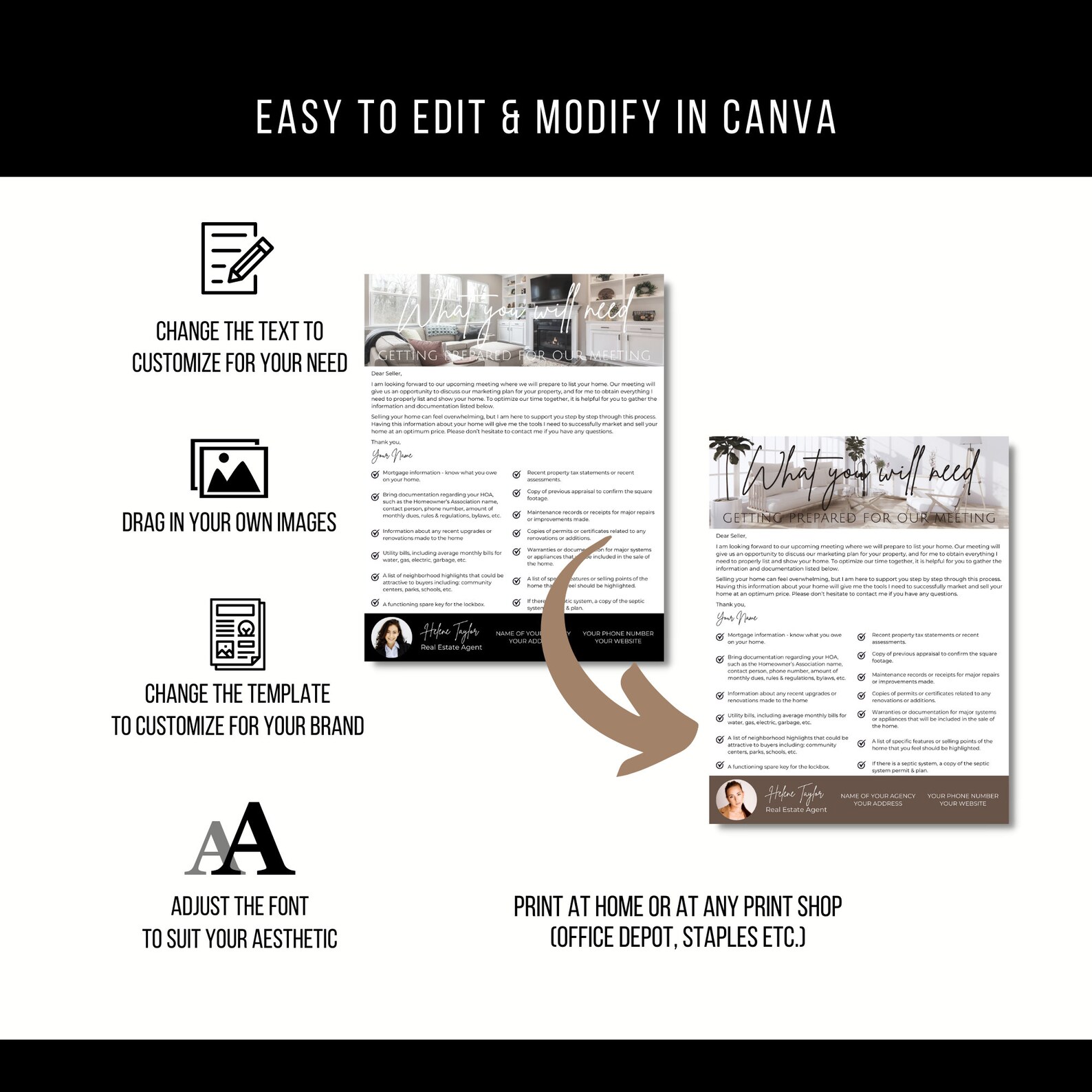 Editable Real Estate Pre-listing Checklist Template (printable) - Etsy