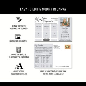 Editable Real Estate Market Updated Postcard Bundle, Printable Real ...