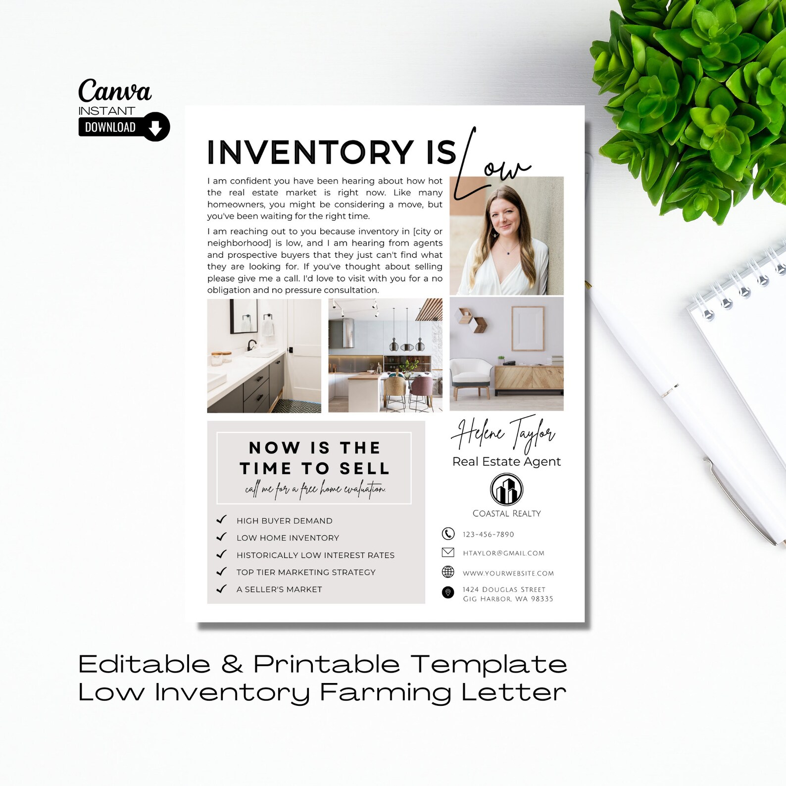 Real Estate Low Inventory Flyer, Low Inventory Neighbor Letter, Real ...