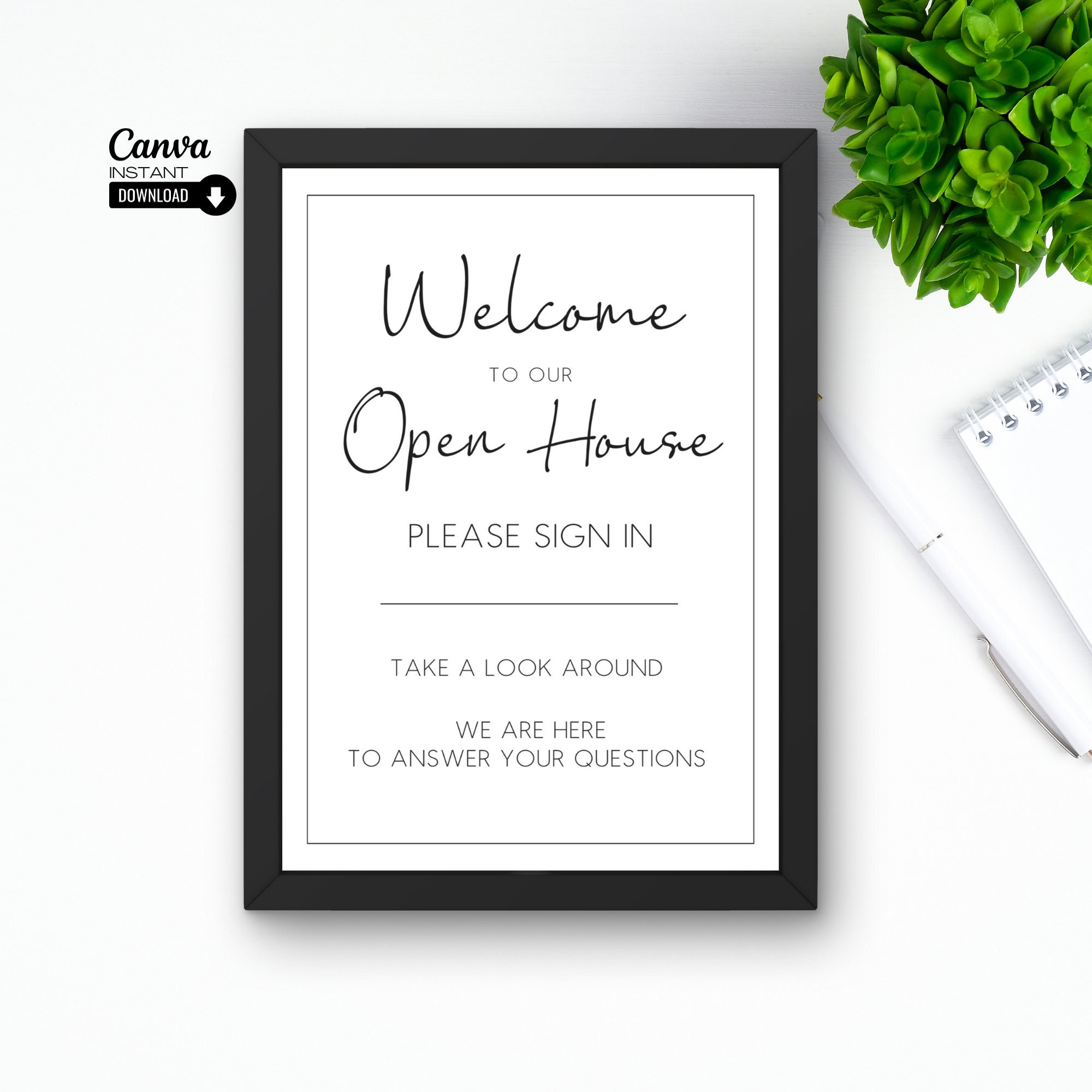 Editable Open House Sign in Sheet, Realtor Open House Form, Real Estate ...