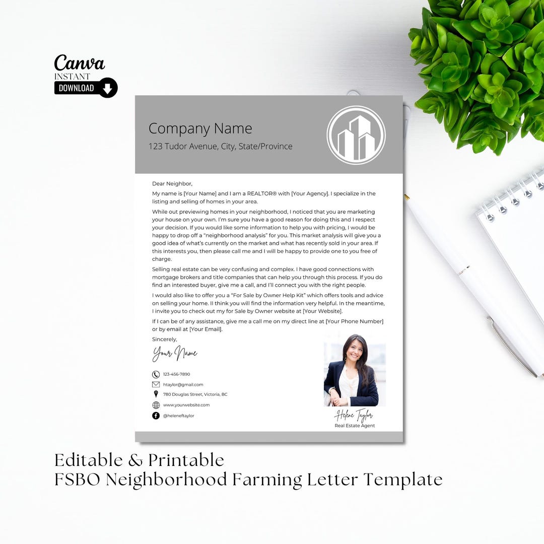 FSBO Prospecting Flyer, for Sale by Owner Letter, Real Estate Farming ...