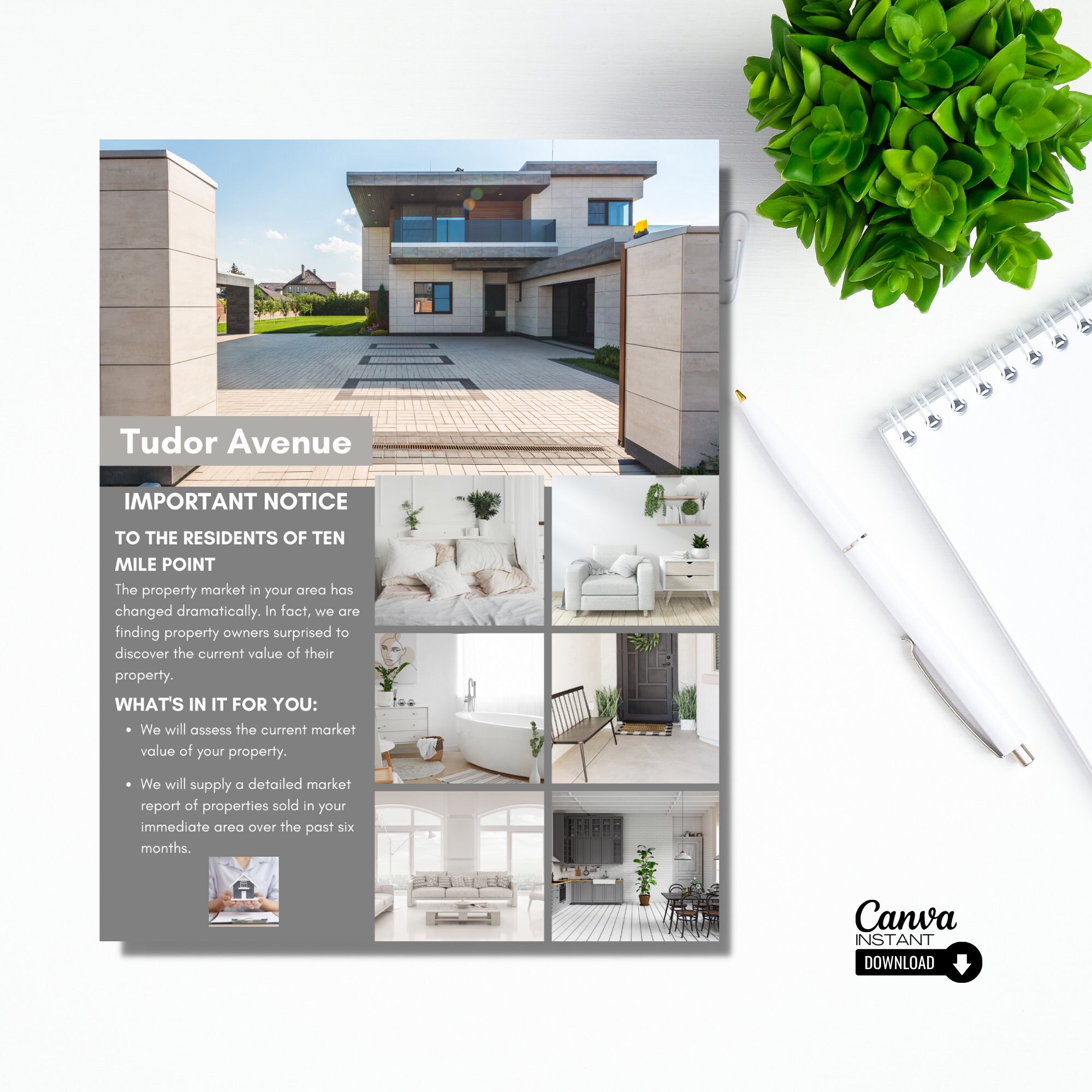 Editable Real Estate Introduction Flyer, Printable Real Estate Agent ...
