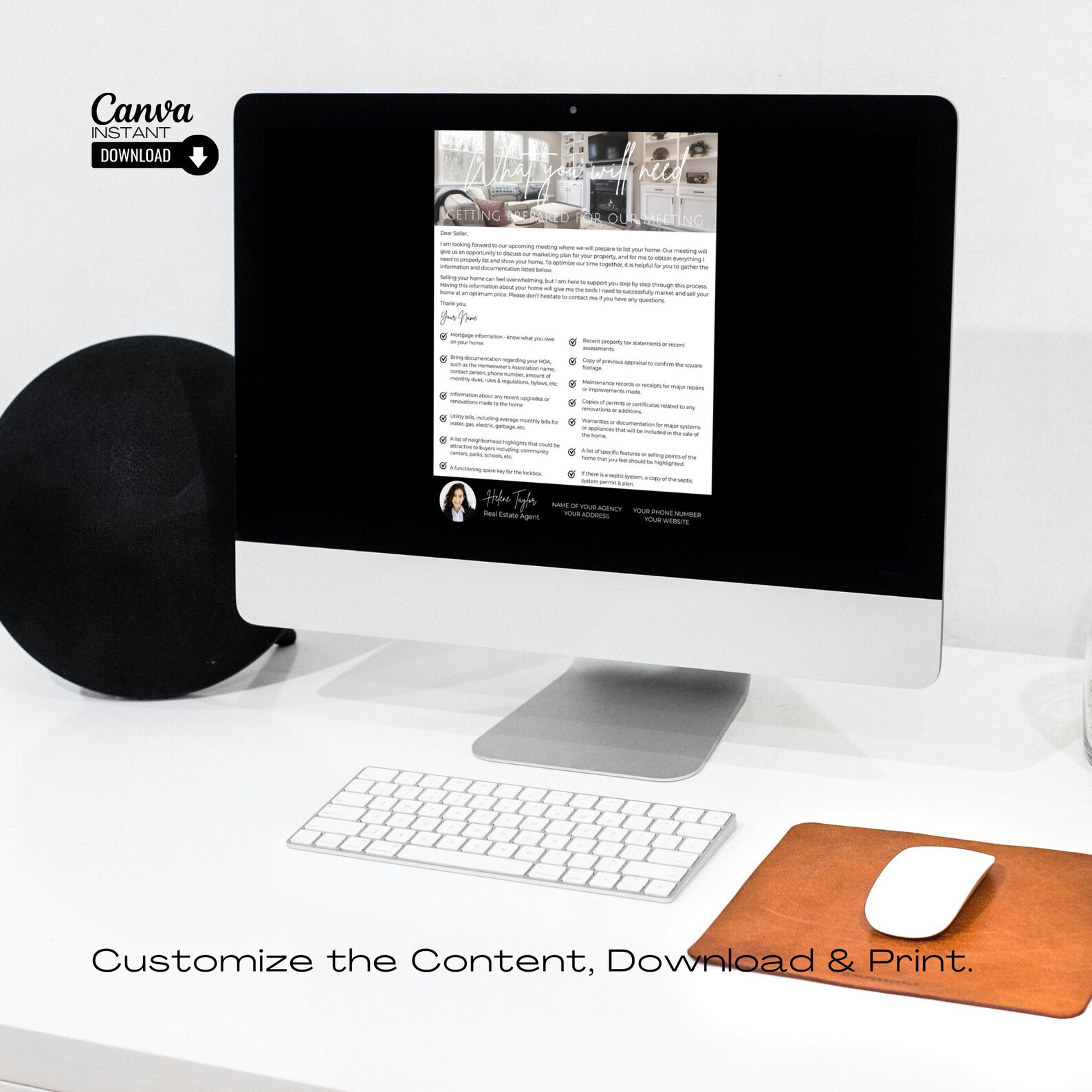 Editable Real Estate Pre-listing Checklist Template (printable) - Etsy