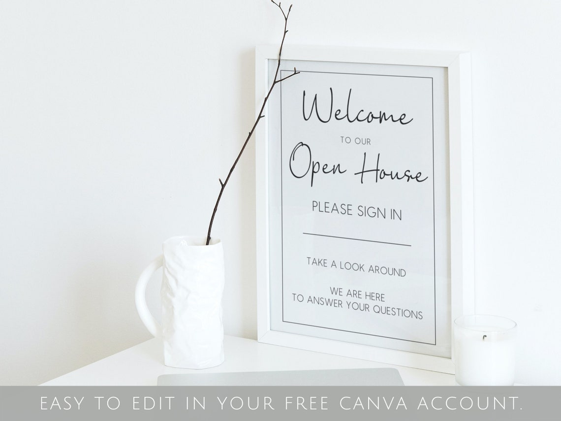 Editable Open House Sign in Sheet Realtor Open House Form - Etsy