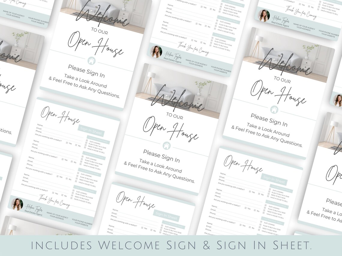 Editable Open House Sign in Sheet Realtor Open House Form - Etsy