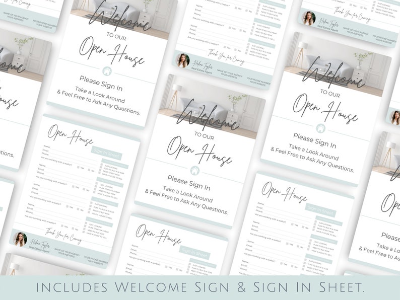 Editable Open House Sign in Sheet Realtor Open House Form - Etsy