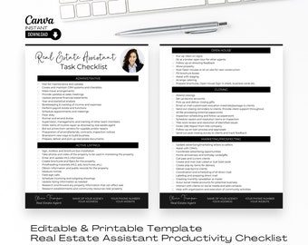 Real Estate Assistant's Task List Printable - Etsy