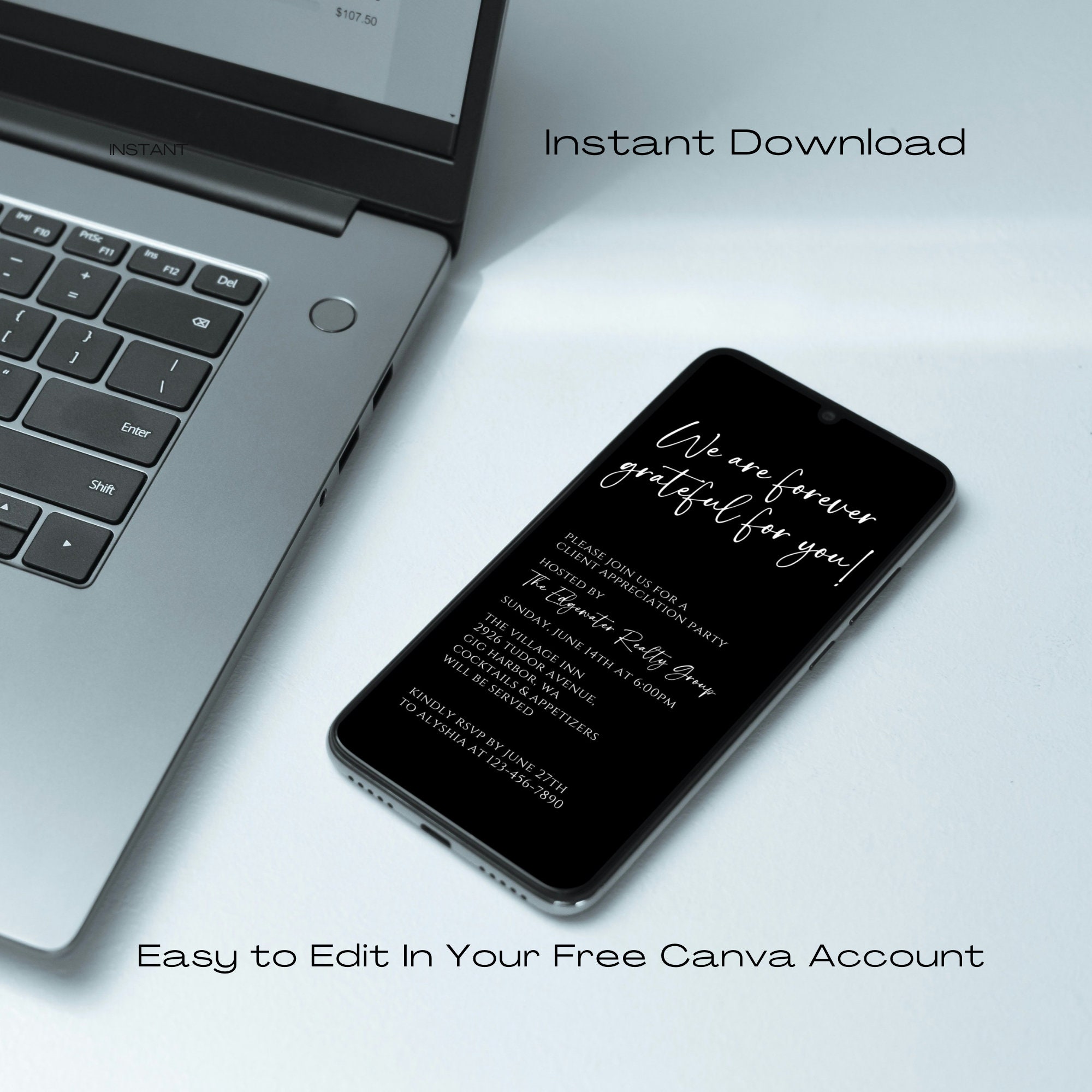 Editable Modern Business Invitation Template, Client Appreciation Party ...