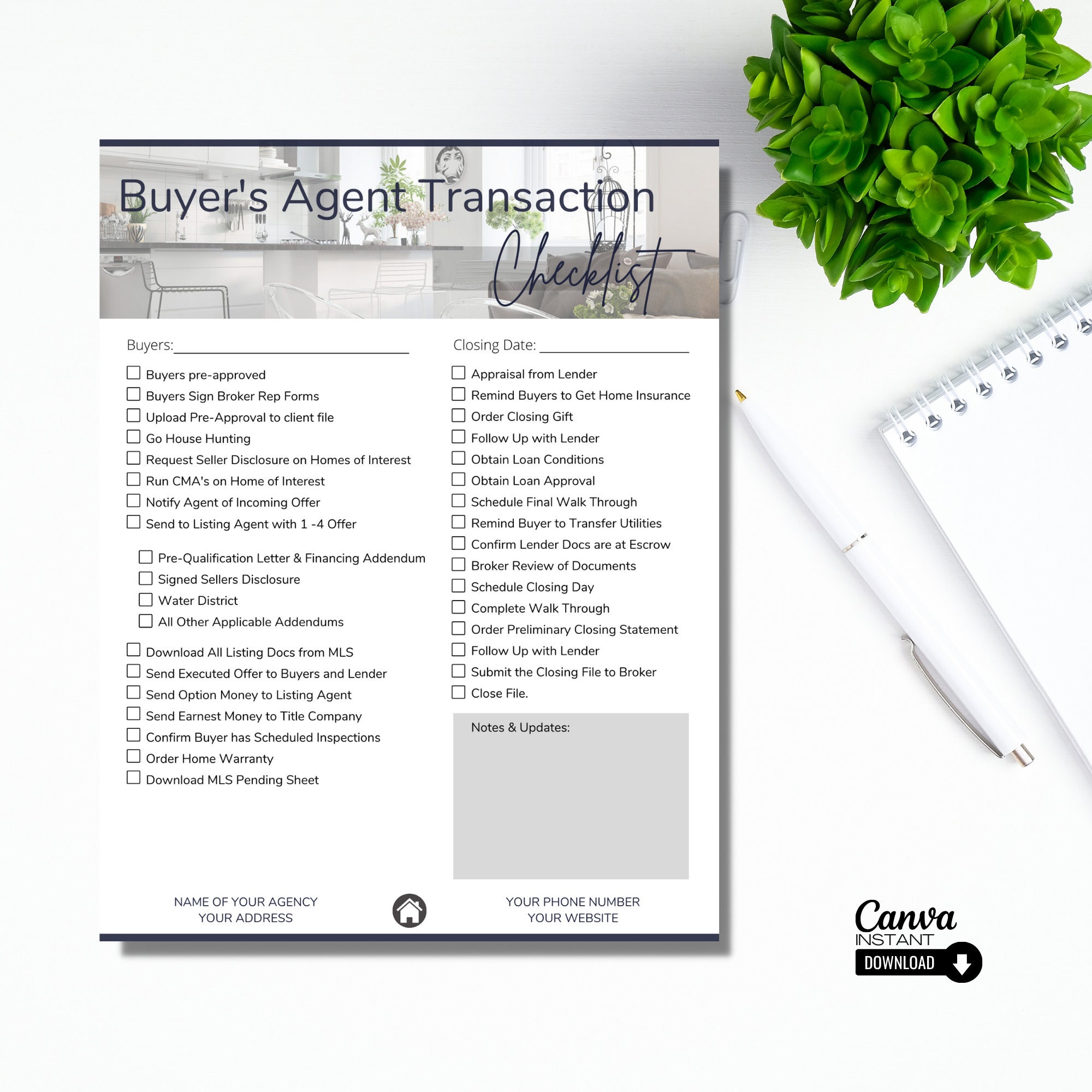 Transaction Coordinator Checklist, Real Estate Marketing, Real Estate ...