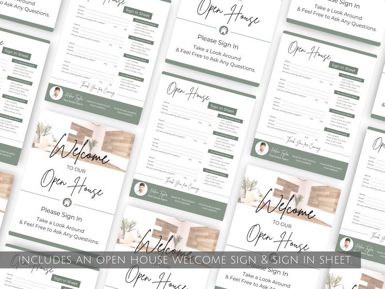 Editable Open House Sign in Sheet Realtor Open House Form - Etsy