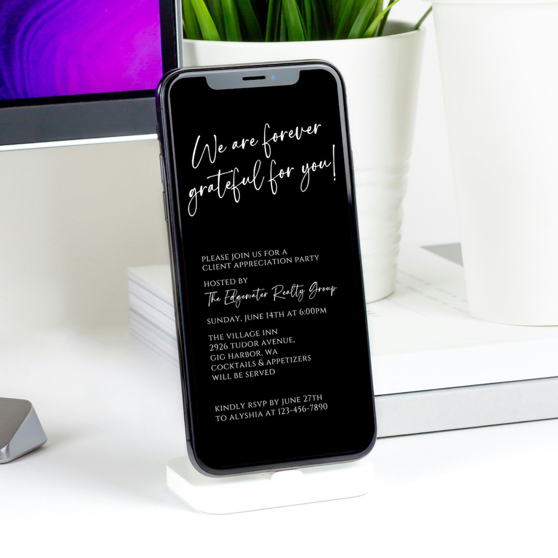 Editable Modern Business Invitation Template, Client Appreciation Party ...