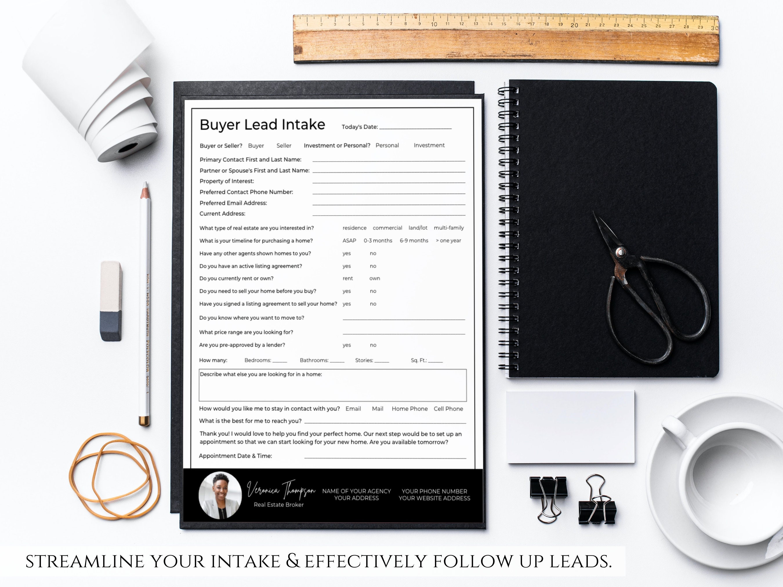 Editable Real Estate Lead Intake Sheet Printable Buyer - Etsy