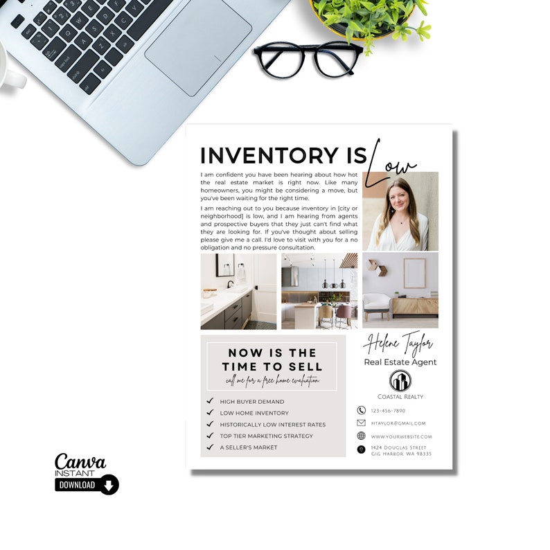 Real Estate Low Inventory Flyer, Low Inventory Neighbor Letter, Real ...