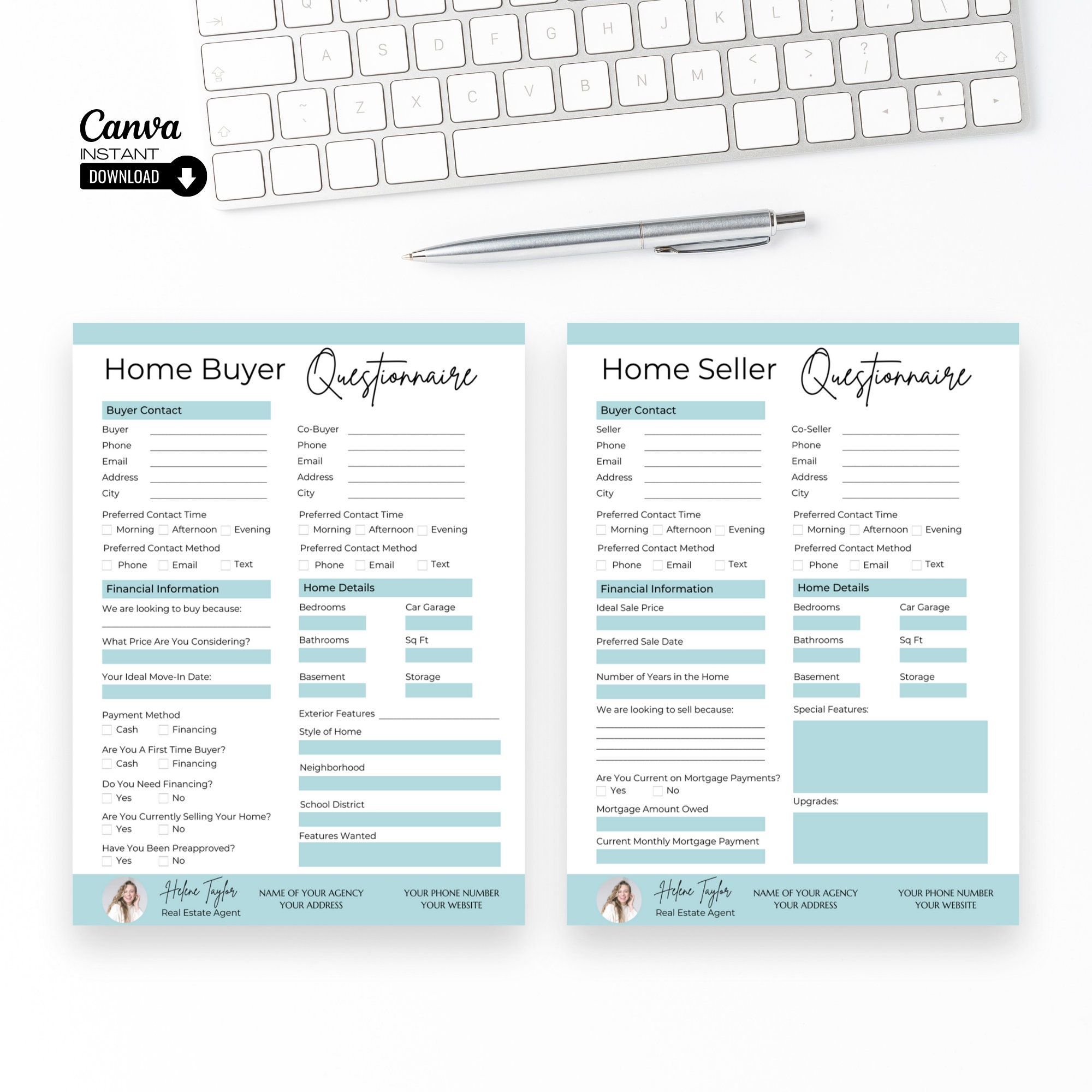 Buyer Questionnaire, Seller Questionnaire, Real Estate Marketing, Real ...