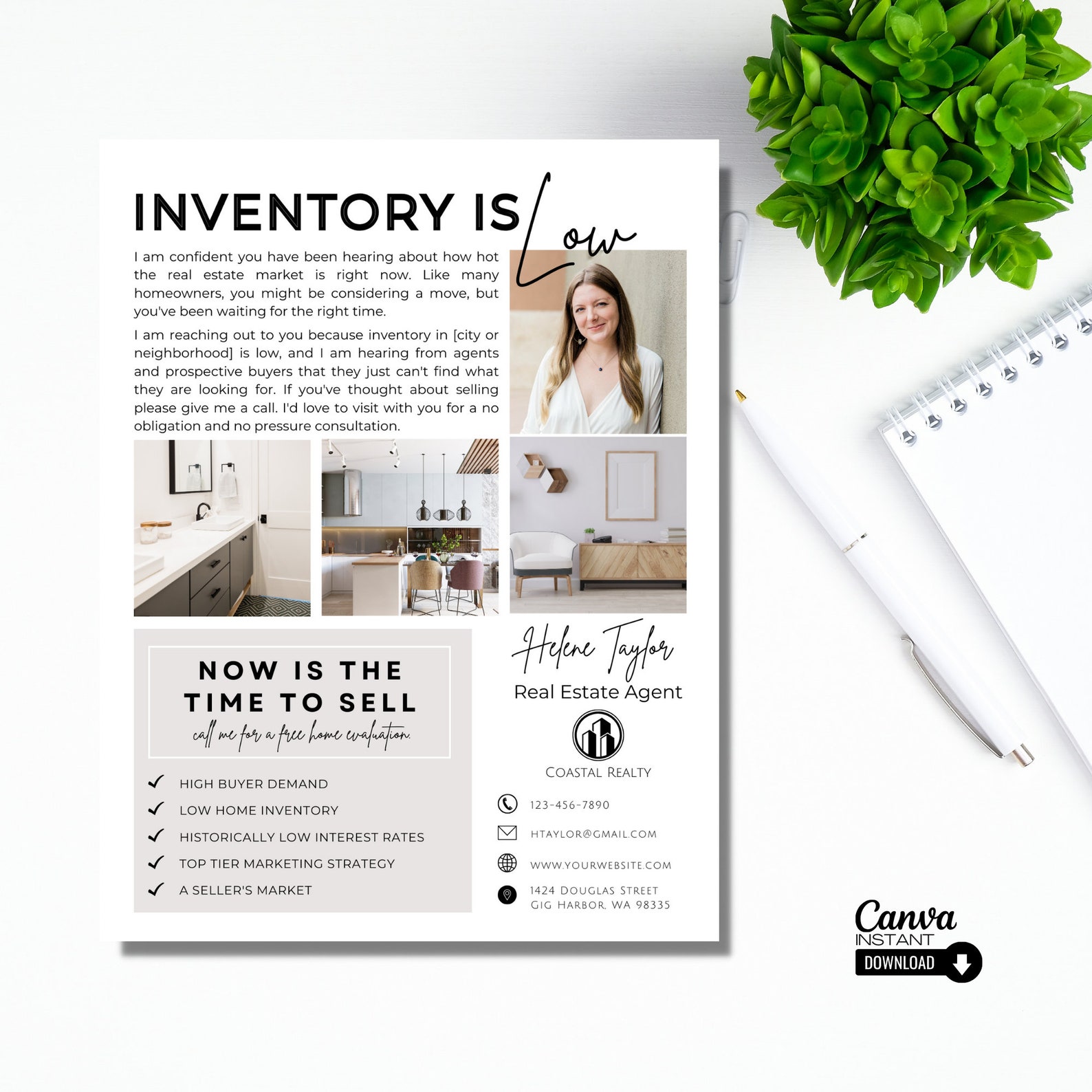 Real Estate Low Inventory Flyer, Low Inventory Neighbor Letter, Real ...