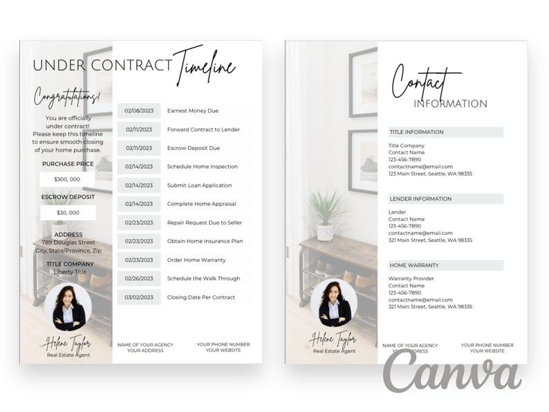 Real Estate Closing Timeline Real Estate Closing Checklist - Etsy