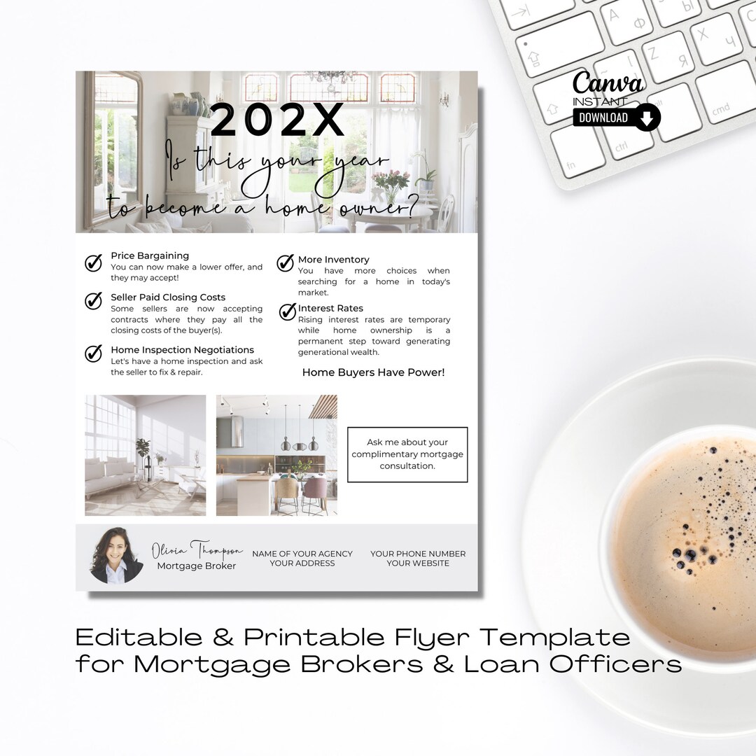 Printable Mortgage Broker Flyer, Editable Loan Officer Flyer, Mortgage ...