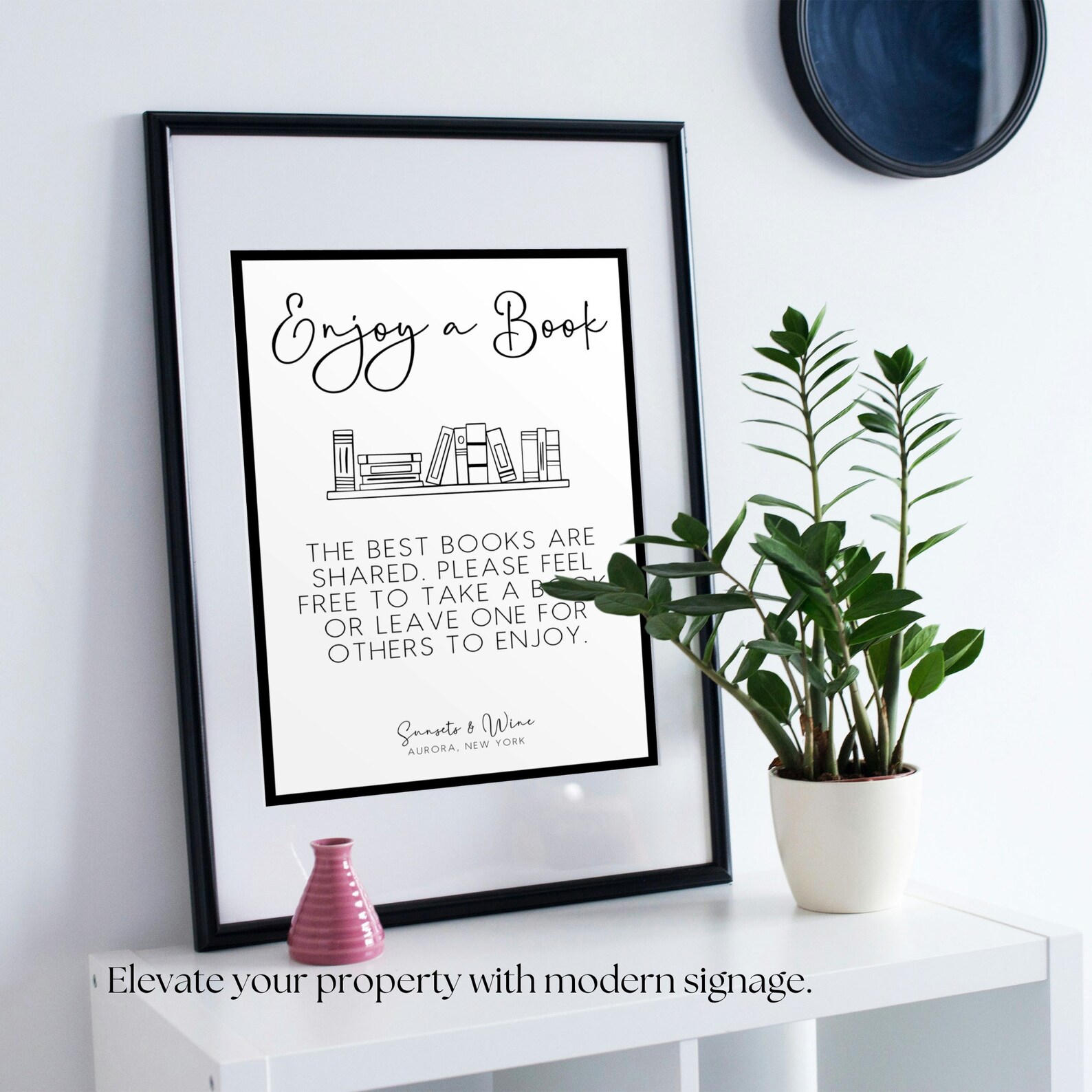 Editable Airbnb Library Sign: Book Sharing Printable (canva) - Etsy