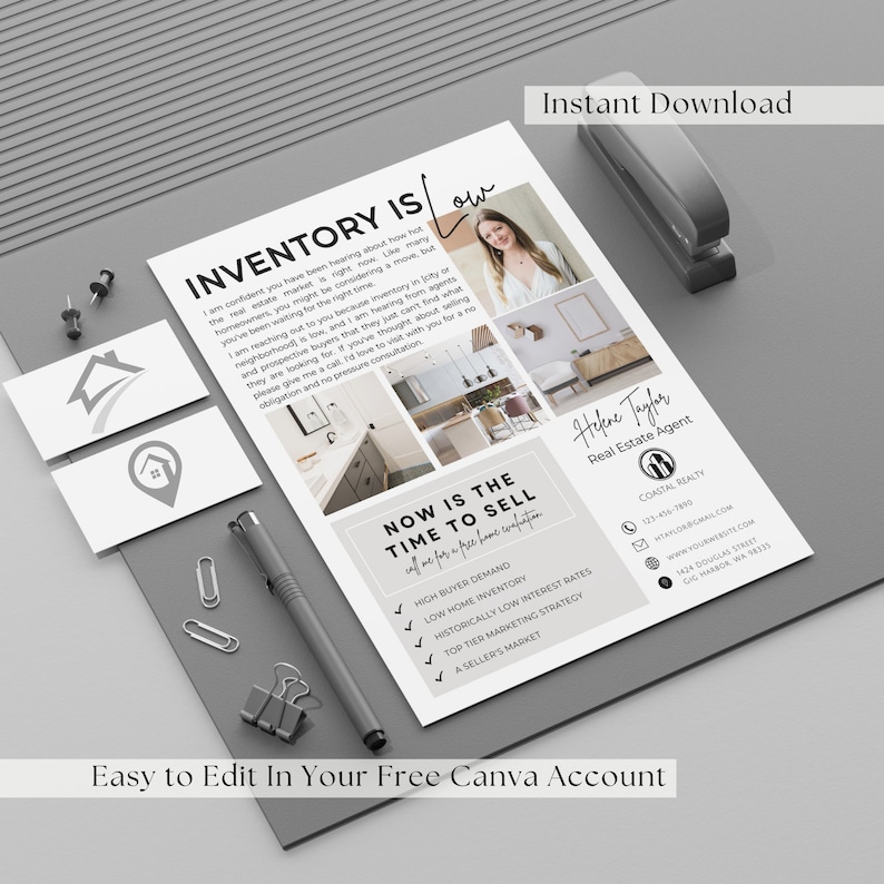 Real Estate Low Inventory Flyer, Low Inventory Neighbor Letter, Real ...