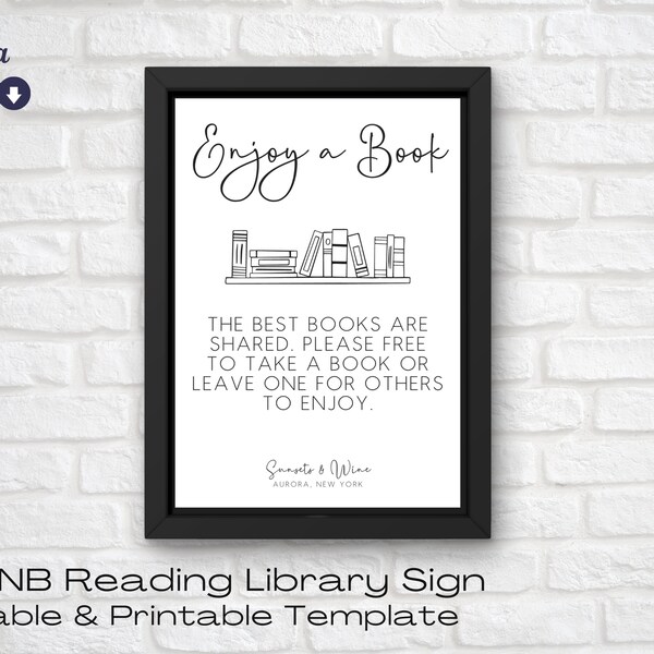 Library Sign - Etsy