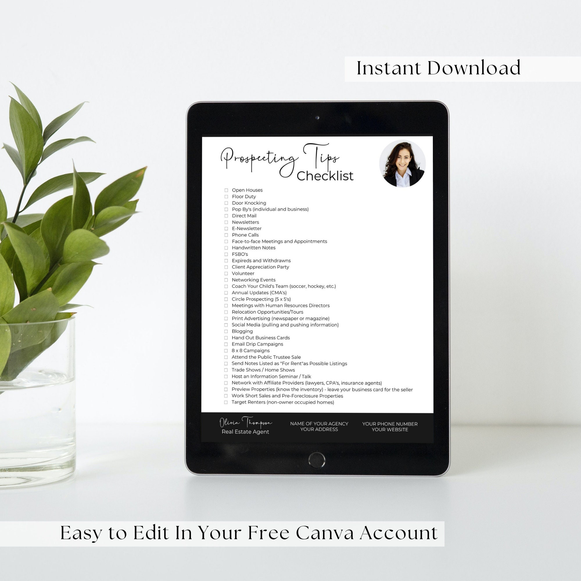 Real Estate Agent Prospecting Checklist, Realtor Prospecting Checklist ...