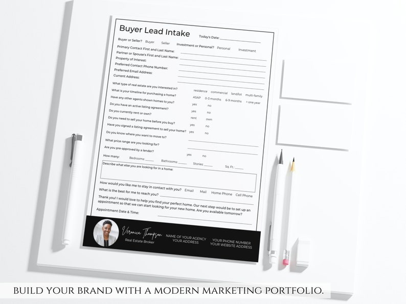 Editable Real Estate Lead Intake Sheet Printable Buyer - Etsy