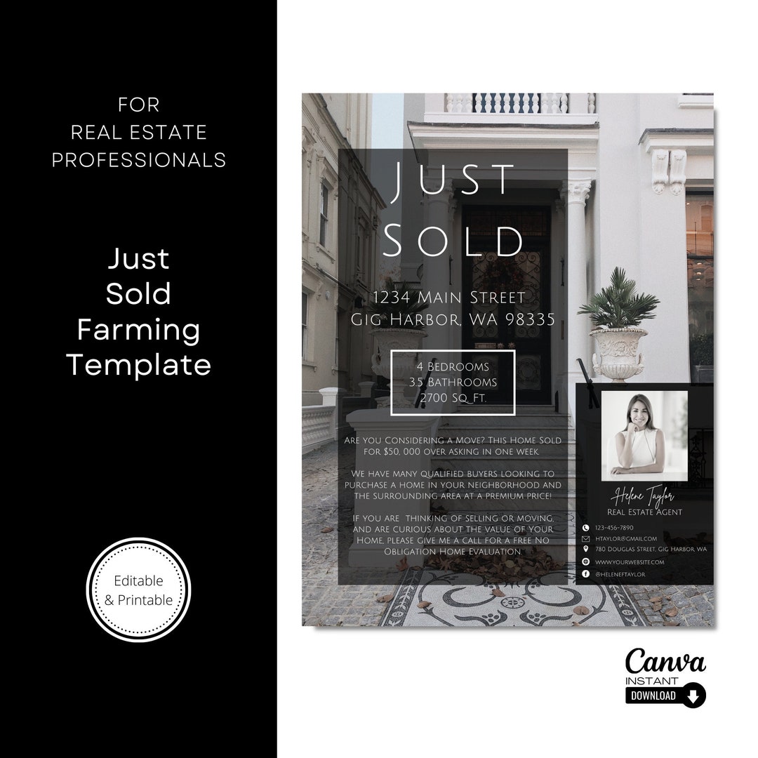Real Estate Neighborhood Farming Letter, Sold in Your Neighborhood ...