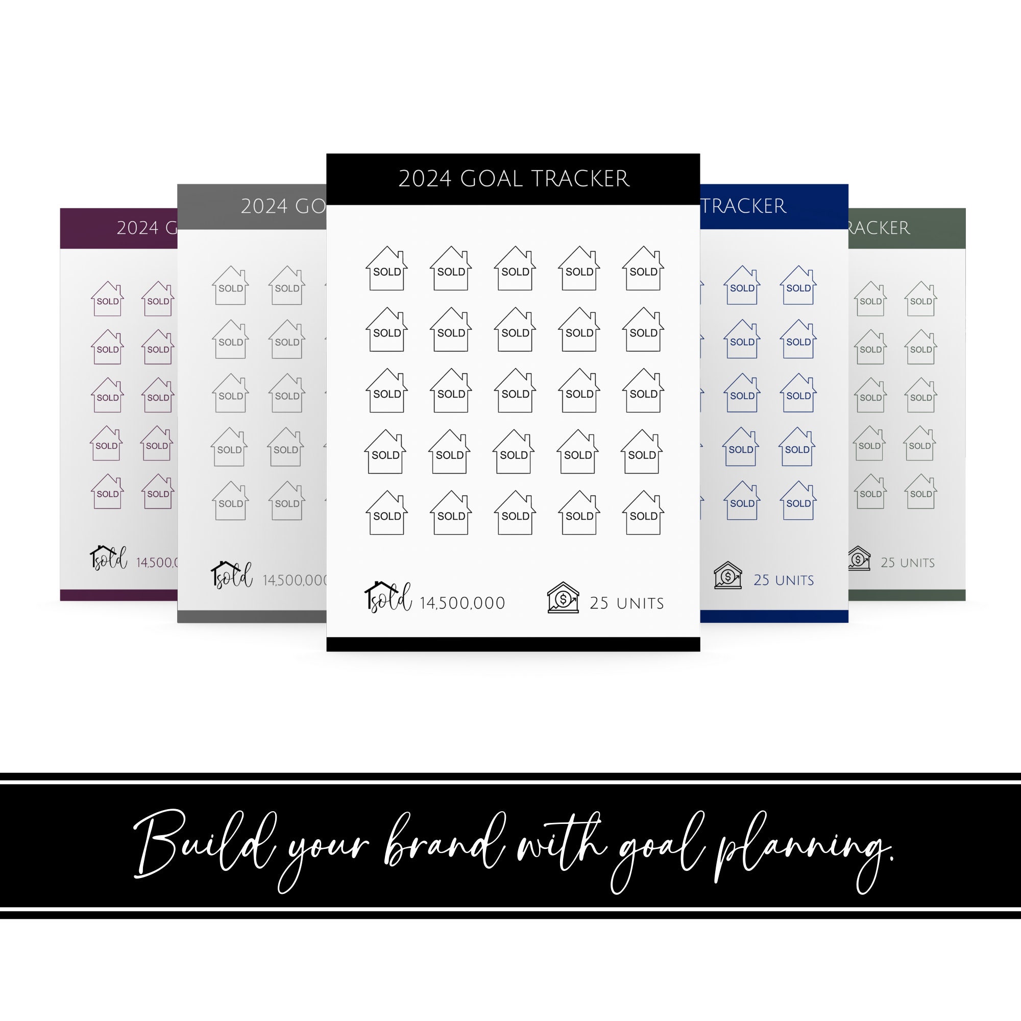 Real Estate 2024 Goal Chart Bundle, Real Estate Goal Tracker, Real ...