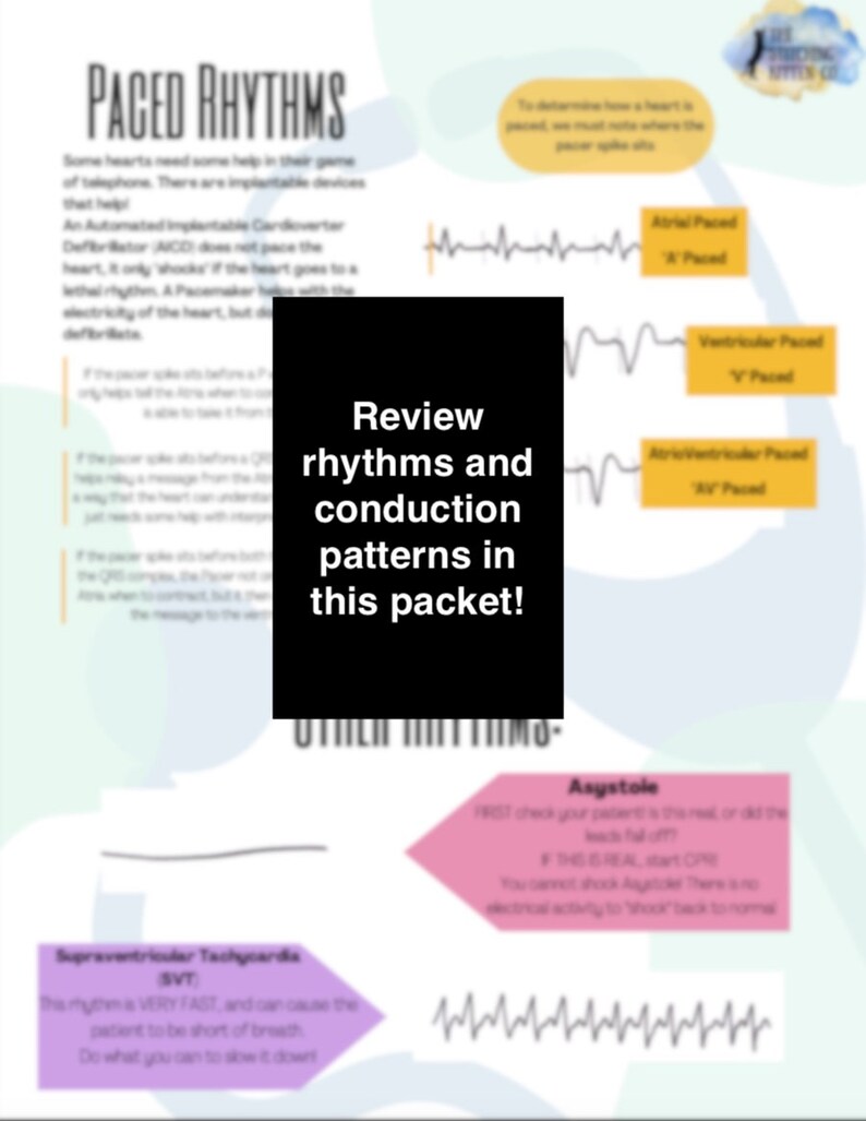 Basic Rhythm Review A Nursing Study Guide - Etsy