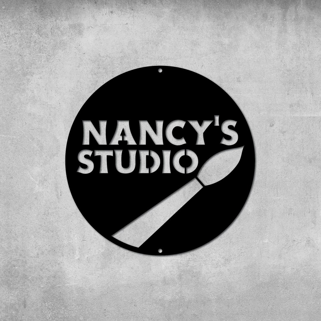Art Studio Sign Studio Sign Personalized Studio Sign Metal - Etsy