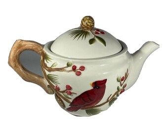 Red Cardinal Teapot - Etsy